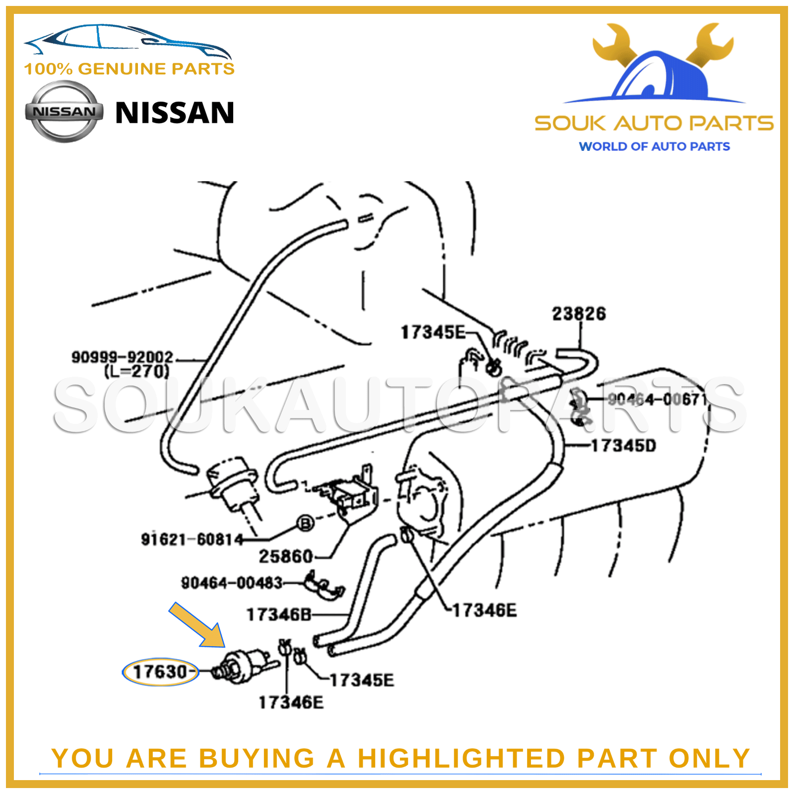 17630-15090 Genuine Toyota VALVE ASSY, AIR CONTROL 1763015090 4RUNNER ...
