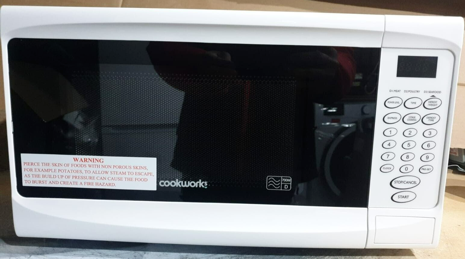 Cookworks SEB177S1B-P Freestanding 10 Programmes Microwave Oven 17L ...