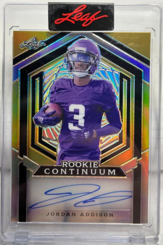 Jordan Addison 2023 Leaf Rookie Continuum Autograph Auto #'d 26/69 ...