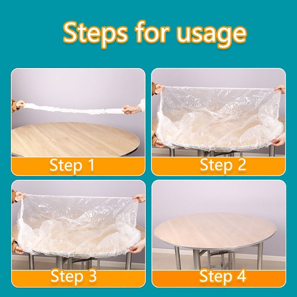 10Pcs Elastic Mouth Table Cover Thickened PE Tabletop Protective ...