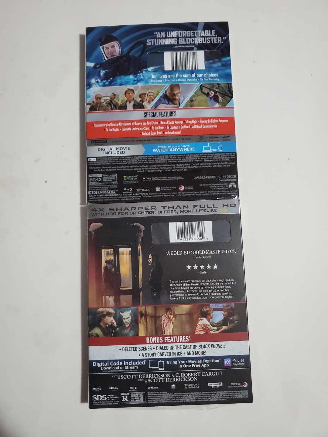 MISSION IMPOSSIBLE THE FINAL RECKONING, BLACK PHONE 2 4K + BLU-RAY WITH ...