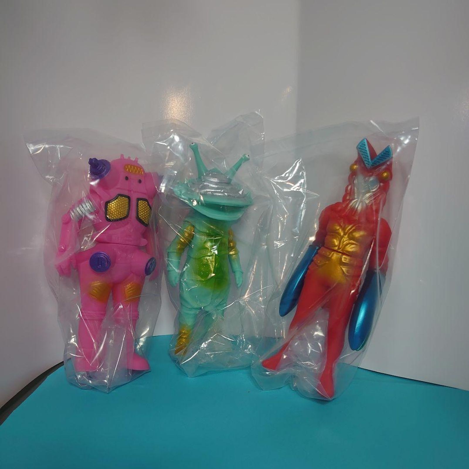 Kaiju Colors Sofubi 3 Figure Set Unopened Vintage Japanese Vinyl Toys | eBay UK