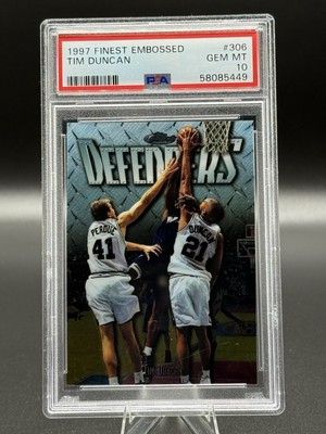 1997-98 Topps Finest - Uncommon - Silver Tim Duncan #306 Embossed (RC ...