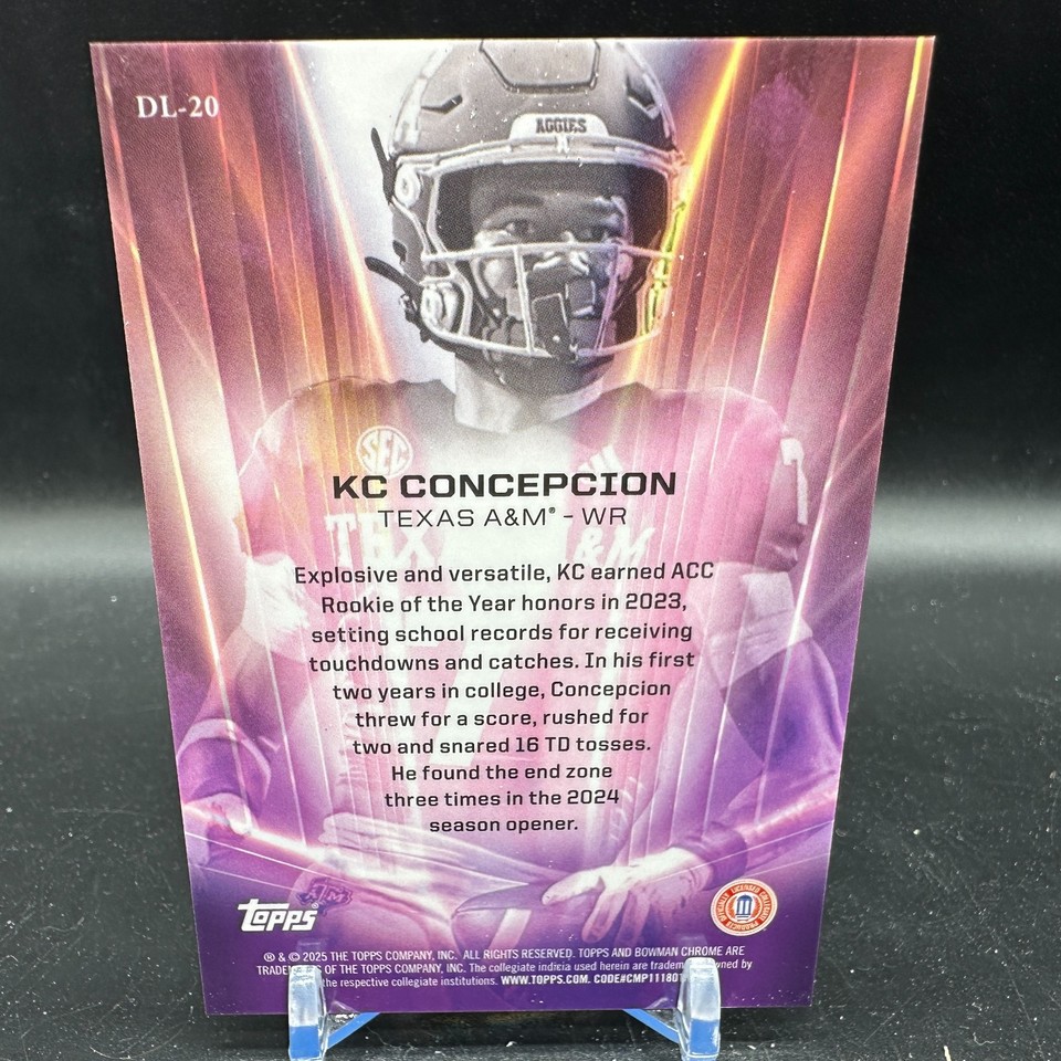 KC Concepcion DEAN'S LIST 2025 Bowman Chrome University Texas A&M #DL ...