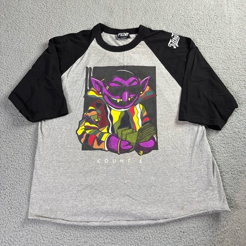 FILTHY Dripped Brand Sesame Street Count Cash Bling Shades Raglan Shirt ...