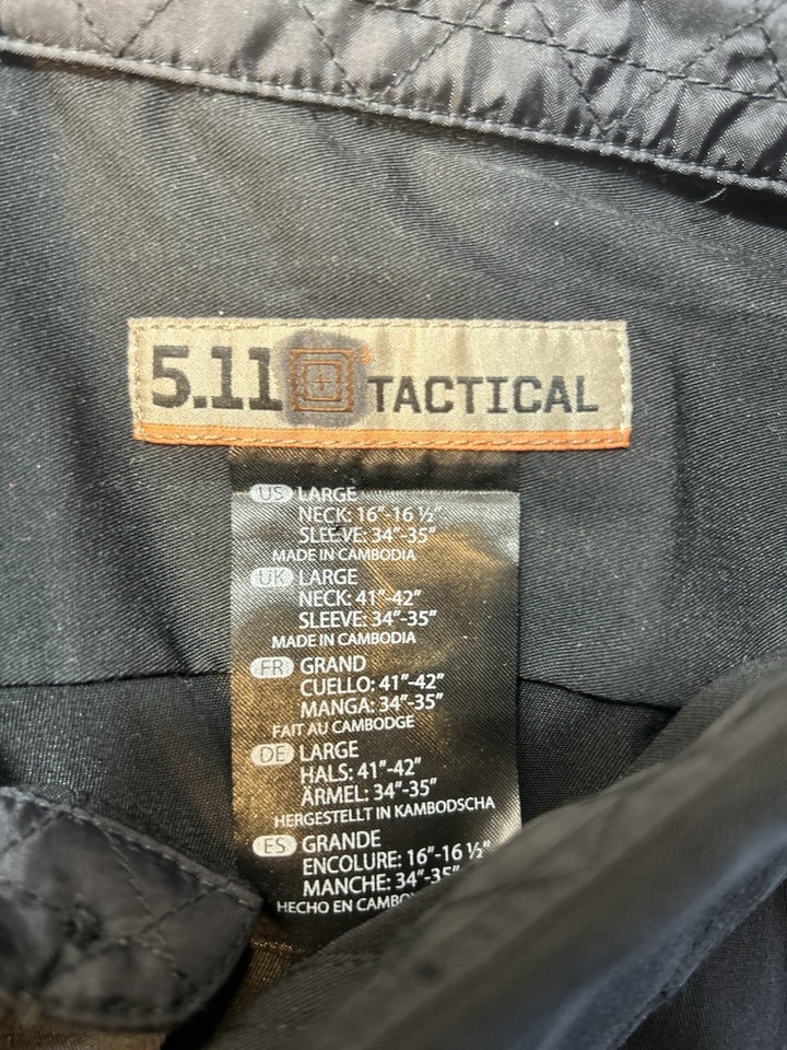 NEW 511 TACTICAL Flex-Tac Poly Wool Long Sleeve Shirt L Teflon Fade ...