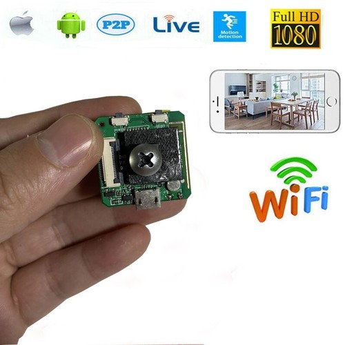 WIFI IP Wireless Screw Lens 1080P HD mini smallest Video camera micro ...