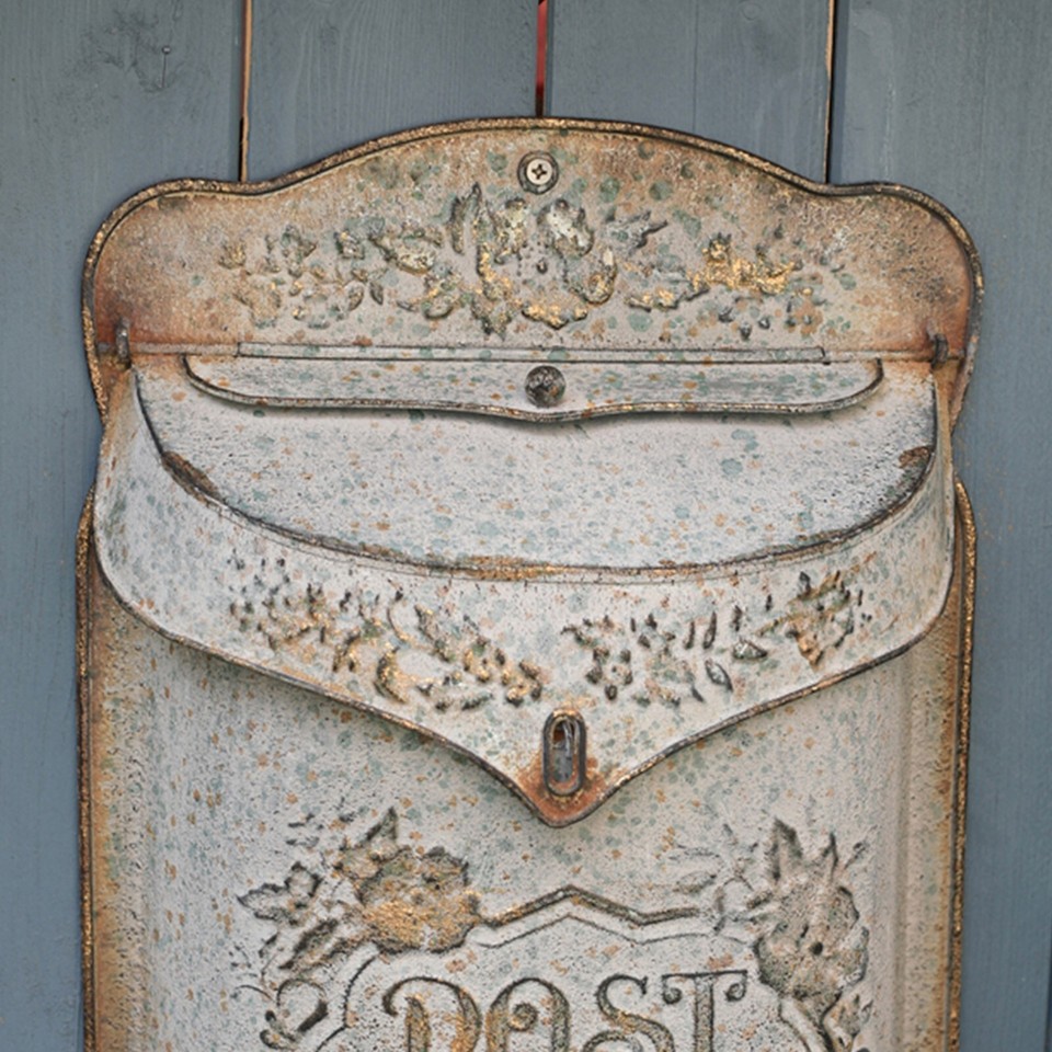Vintage Rustic Letter Box Post Box Wall Mounted Decorative Metal ...