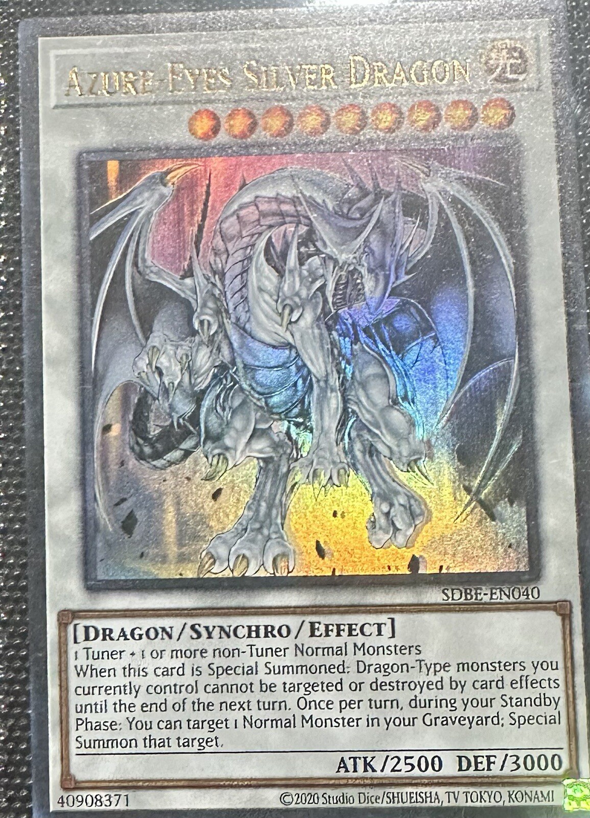 Yu-Gi-Oh! TCG Azure-Eyes Silver Dragon SDBE-EN040 Ultra Rare Unlimited ...