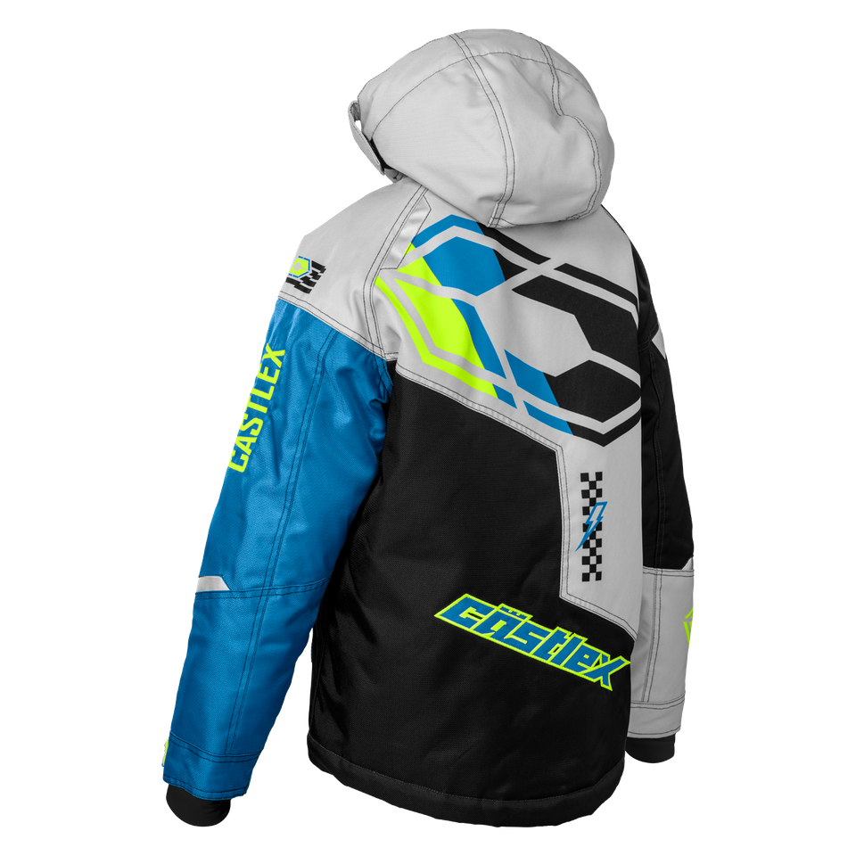 Castle X Men's Code G5 Snowmobile Jacket Silver/Black/Process Blue ...