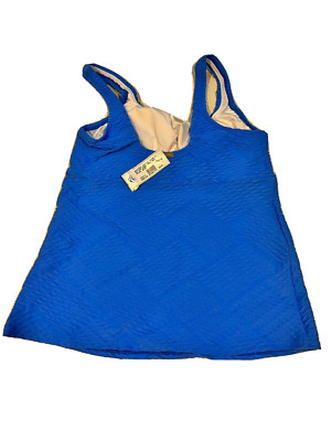 Lands End Women's Swim Tankini Top Royal Blue Underwire size 4 (2561 ...