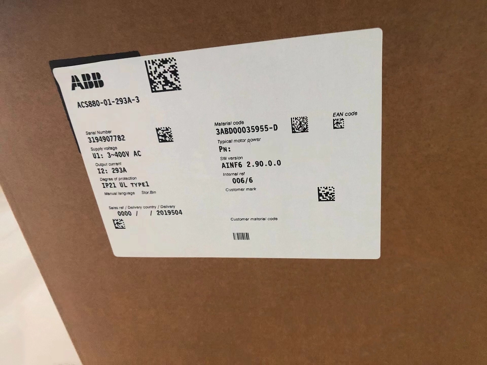 1pc ABB ACS880-01-293A-3 frequency converter 160KW | eBay