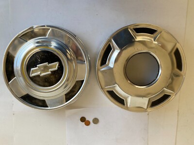2 DENTED CHEVY HUBCAPS - 10" - 2WD 4WD/4x4 HUB CAP - CHEVROLET TRUCK | eBay