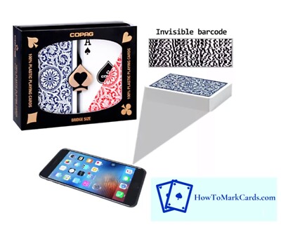 Barcode Marked Copag cards *Choose size/color/font* - IR marked | eBay