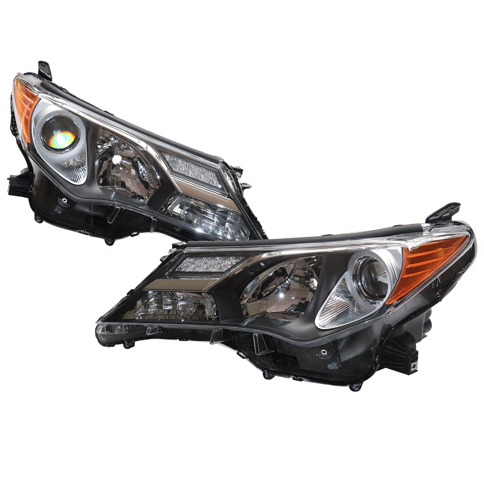 For 2013 2014 2015 Toyota RAV4 RAV-4 Headlights Headlamps Pair Left ...