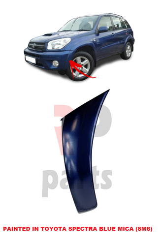FOR TOYOTA RAV4 00-04 FRONT BUMPER MOLDING PAINTED IN BLUE MICA 8M6 ...