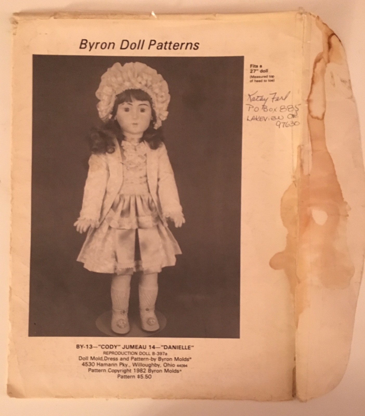 2 Byron Doll Patterns 1982, 1985 | eBay