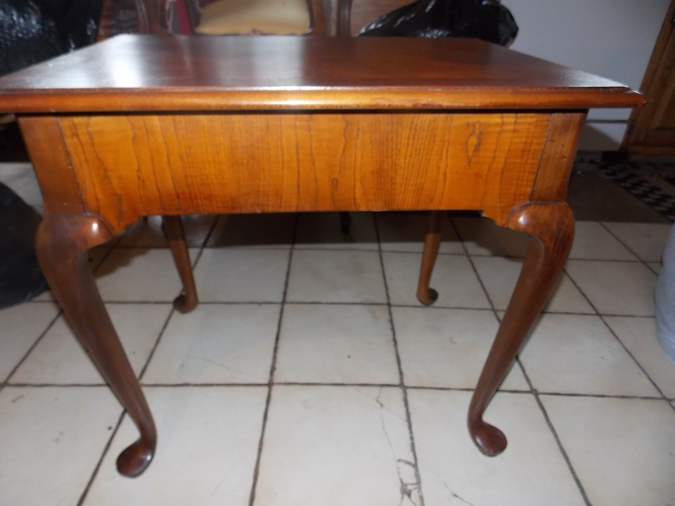 Mid Century Burl Pecan End Table / Side Table by Hekman (ET207) | eBay