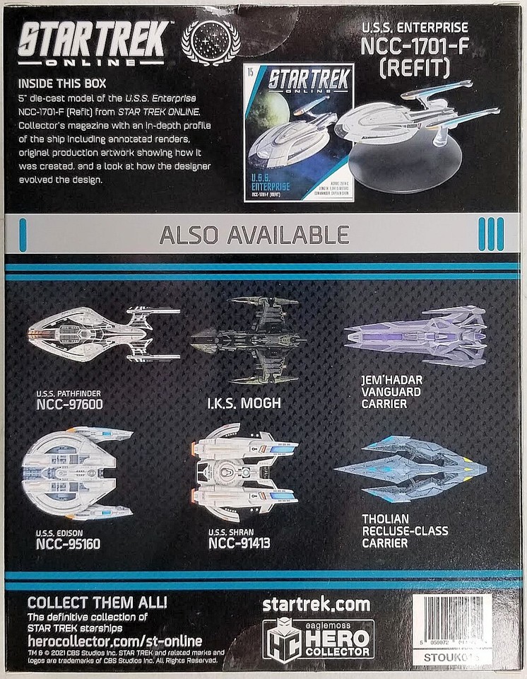 Eaglemoss Star Trek Online USS Enterprise-F 1701-F Refit Odyssey Class ...