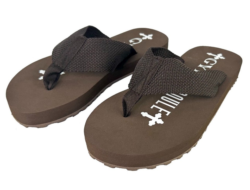 Gypsy Soule - 1" FLATS Traction Outsole Flip Flops Comfort Thong ...