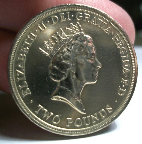 Old Type £2 Two Pound Coin TERCENTENARY of the bill of RIGHT 1689 1989 ...