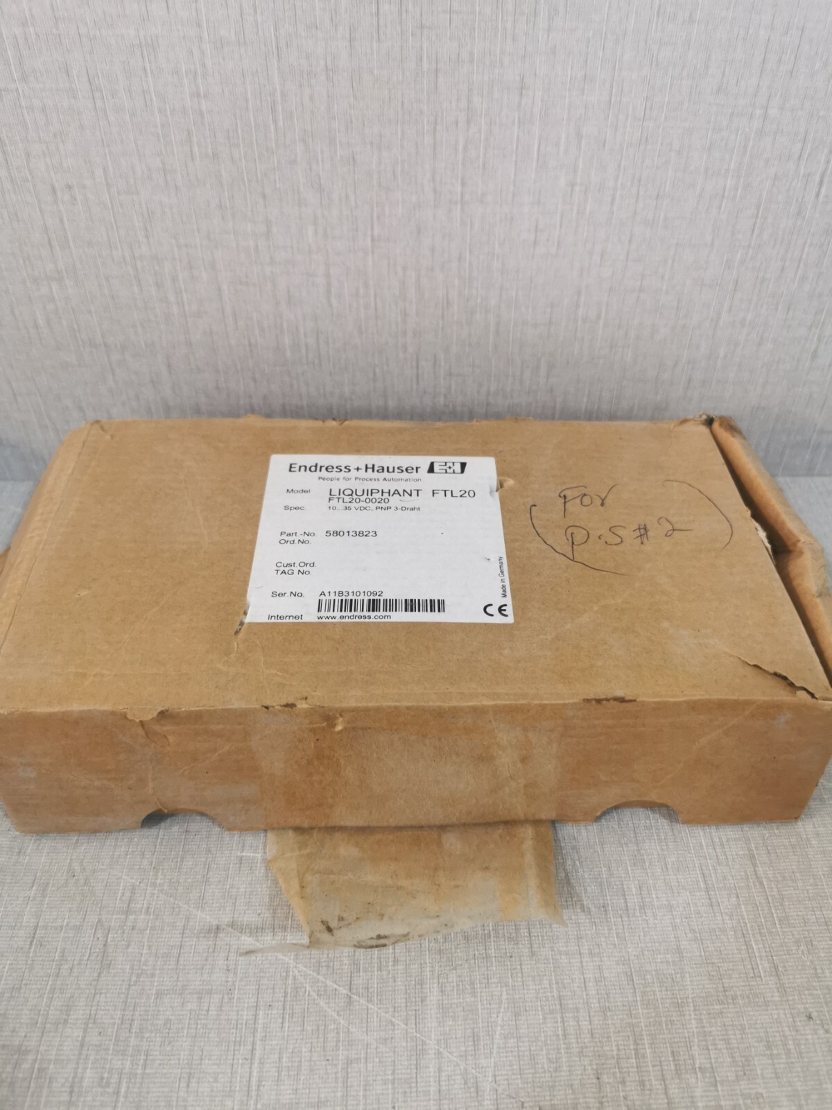 Endress+Hauser LIQUIPHANT T FTL20-0020 P/N 58013823 FTL20- NEW W ...