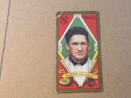 1911 T205 GOLD BORDER JAMES AUSTIN NEW YORK YANKEES PIEDMONT BLUE BACK ...