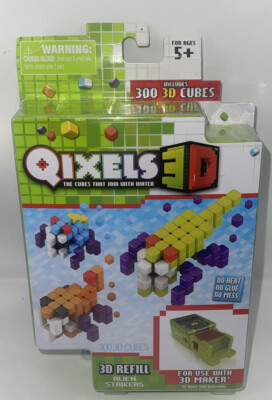 QIXELS 3D Refill Alien Strikes -300 3D Cubes ( For Use with 3D Maker ...
