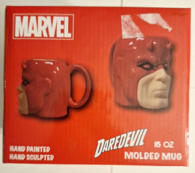 Marvel Comics Daredevil 16oz Hand Painted and sculped Mug HTF NIB ...
