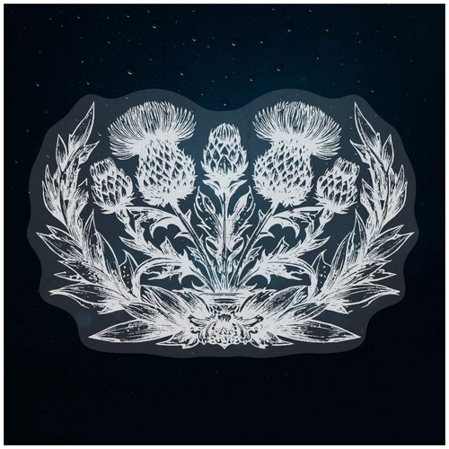 'Scottish Thistle & Laurel Wreath' Static Window Clings / Stickers ...