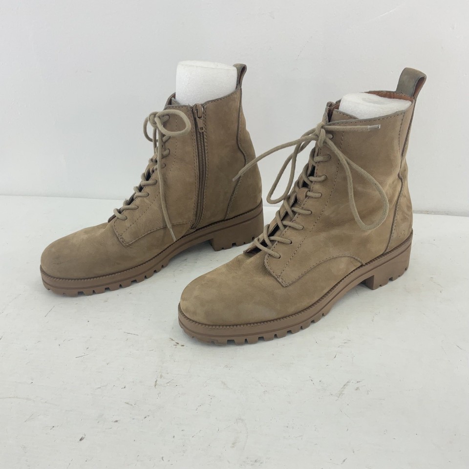 Lucky Brand Tan Suede Lug Sole Combat Boots Women’s Size 7.5 Preowned ...