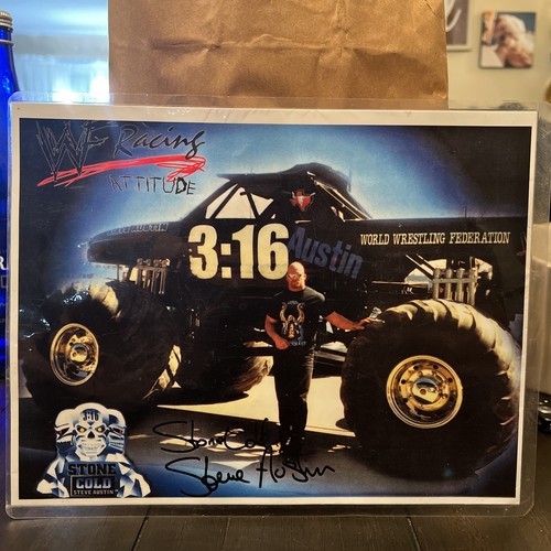 WWF Racing Attitude Legend Stone Cold Steve Austin Photo 8x10 Signed ...