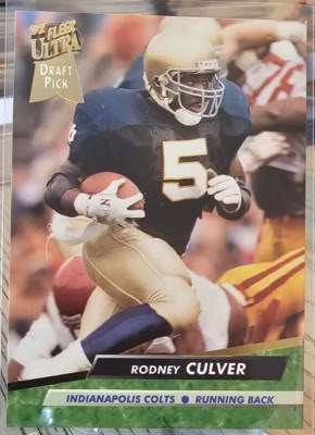 1992 Fleer Ultra Rodney Culver RC #422 Indianapolis Colts | eBay