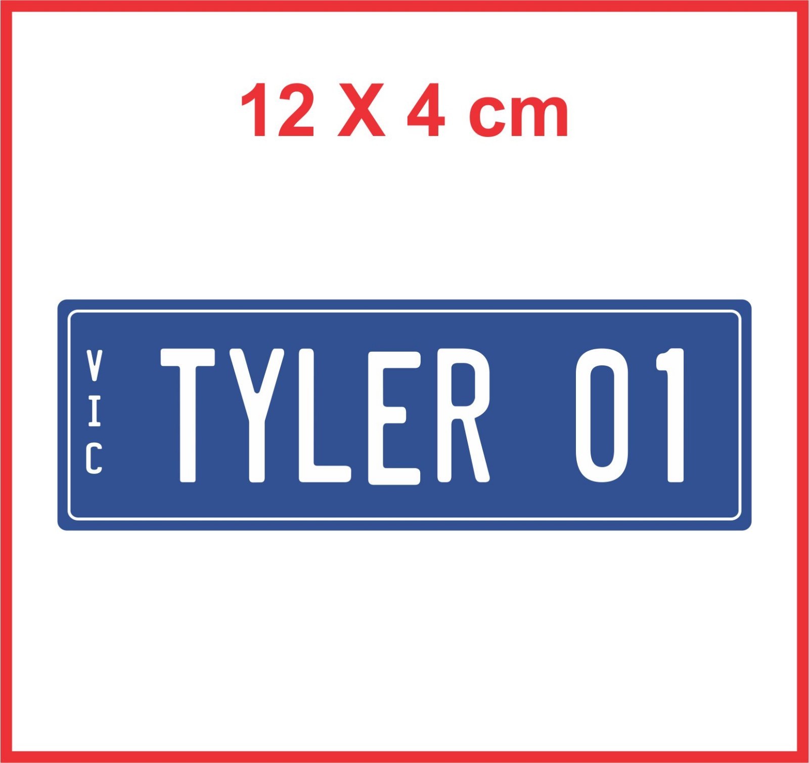 KIDS RIDE ON PEDAL ELECTRIC CAR TRIKE MINI NUMBER PLATE 12 x 4cm ...