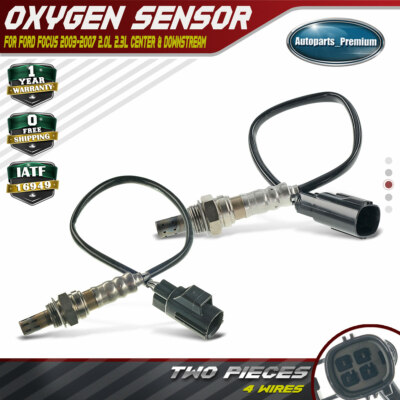 2x Center & Downstream O2 Oxygen Sensor for Ford Focus 2003-2007 L4 2 ...