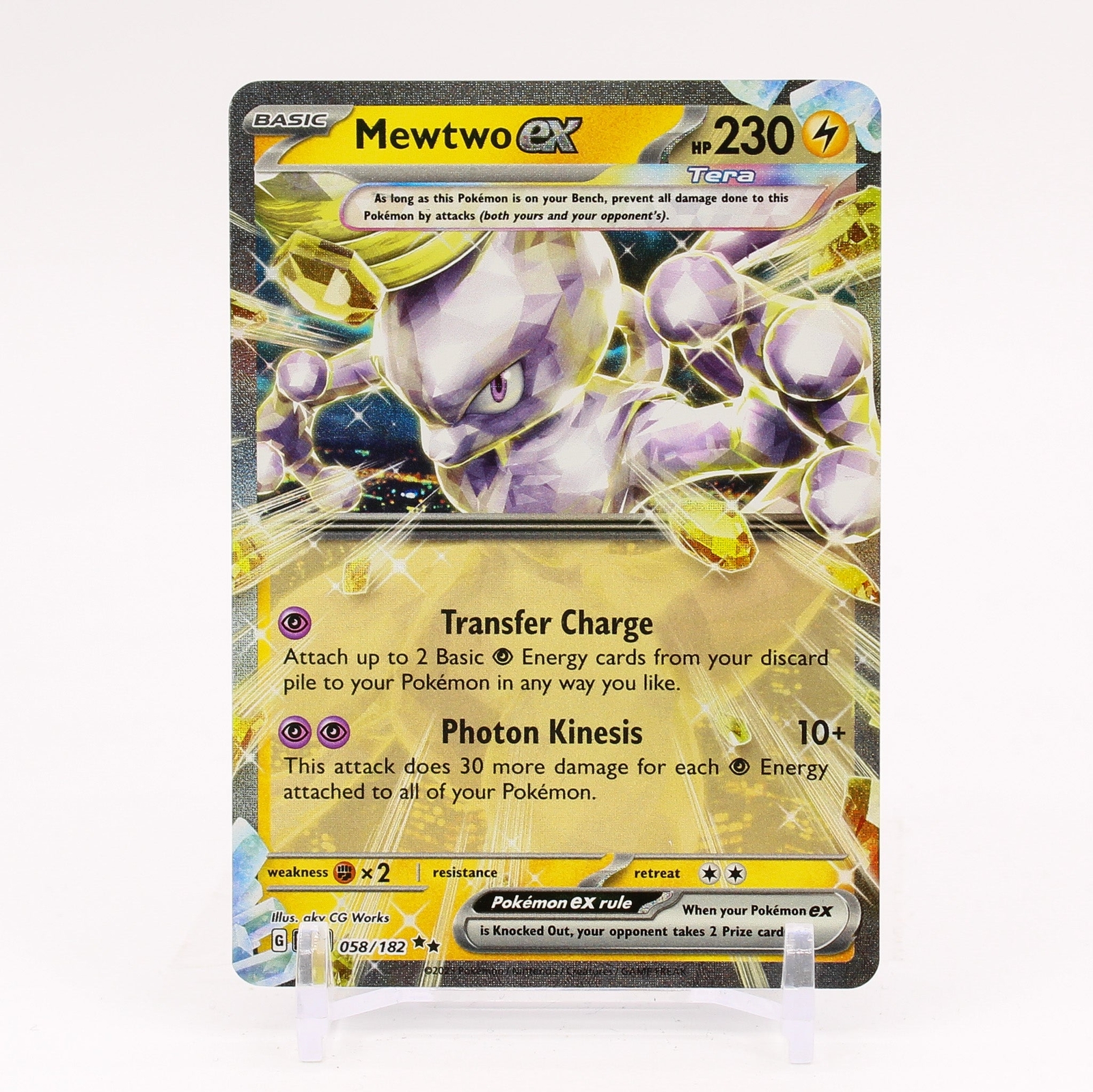 Mewtwo ex - 058/182 Paradox Rift Double Rare Pokemon - NM/MINT | eBay