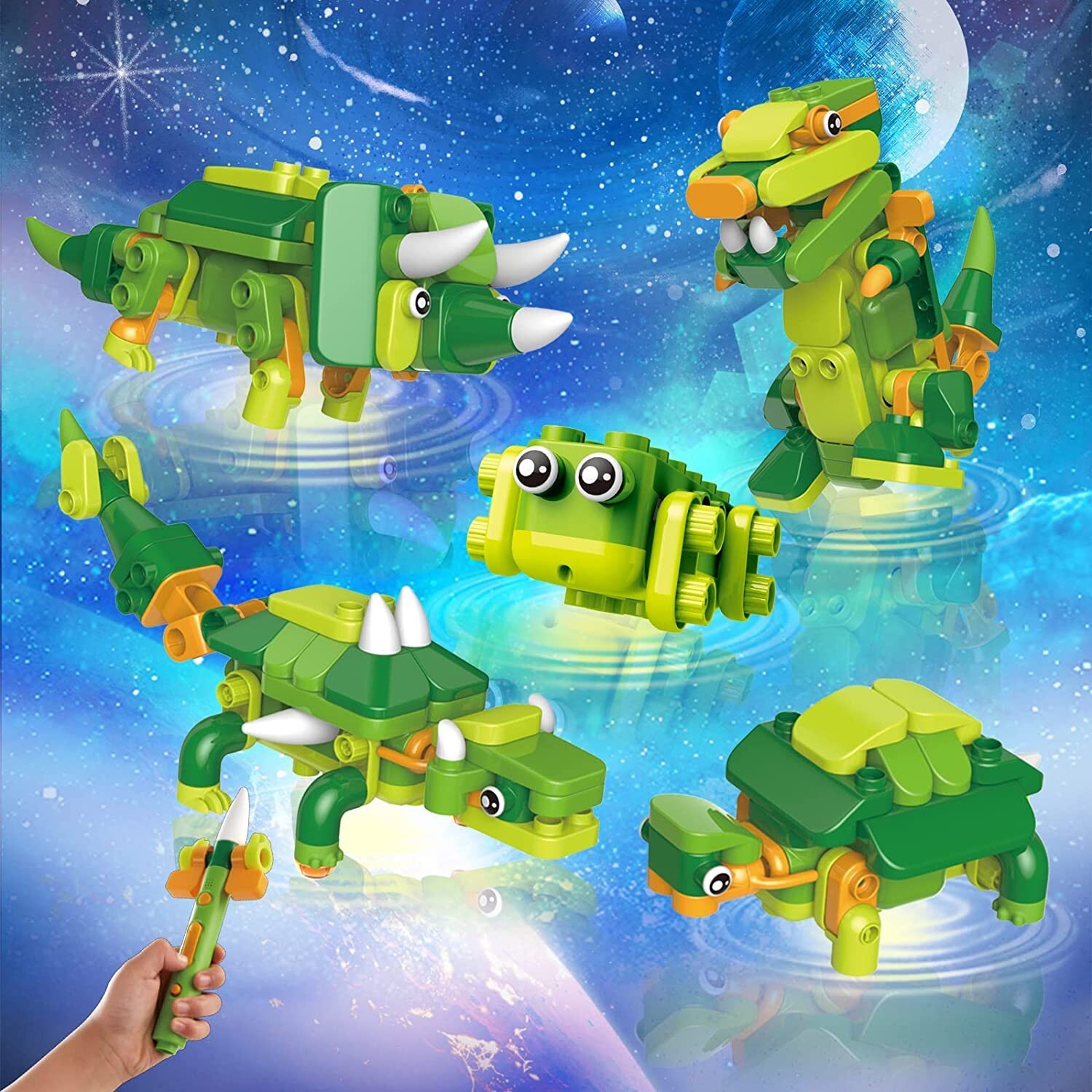 BOTZEES GO Dinosaur Robot for Kids Building Toy Set RC Magic Stick App ...
