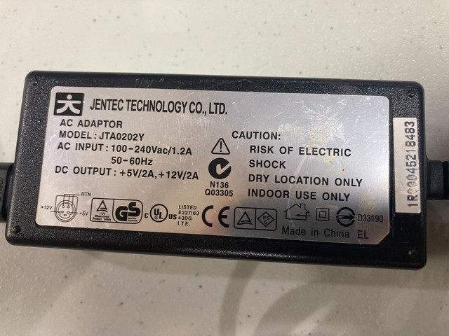 Jentec Technology JTA0202Y AC Adapter 5v 2a/12v 2a Power Supply for ...