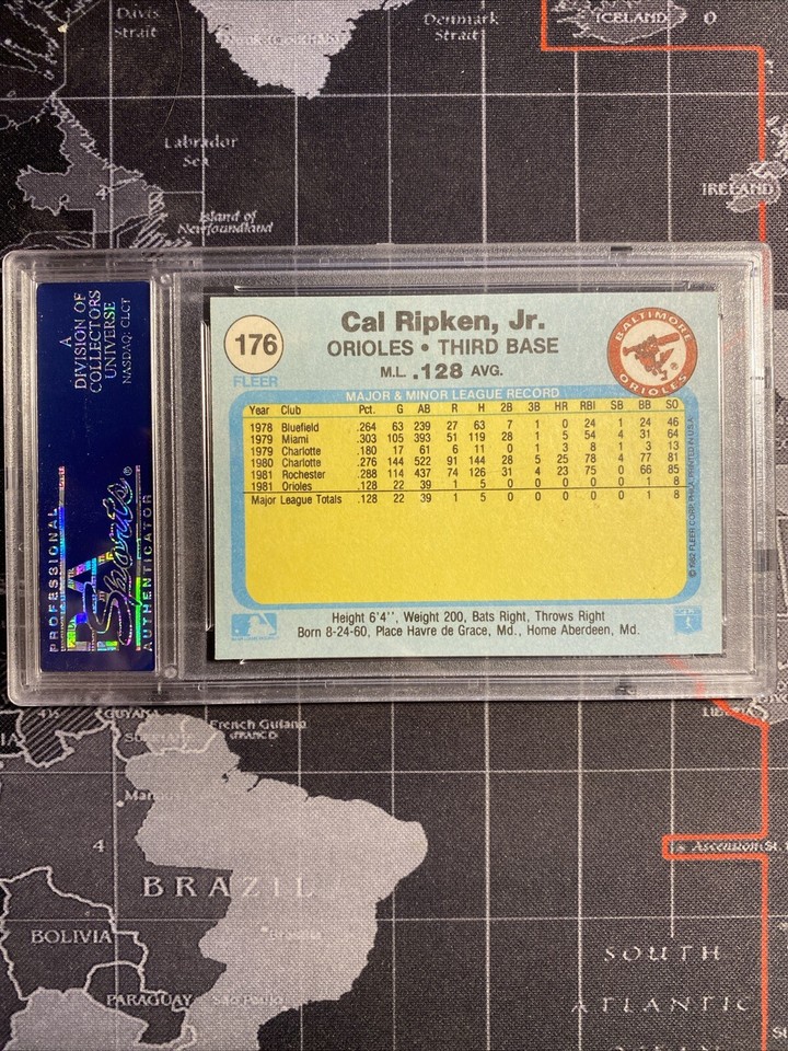 Cal Ripken Jr 1982 Fleer RC #176 Cal Ripken Jr. Rookie Baseball Card ...