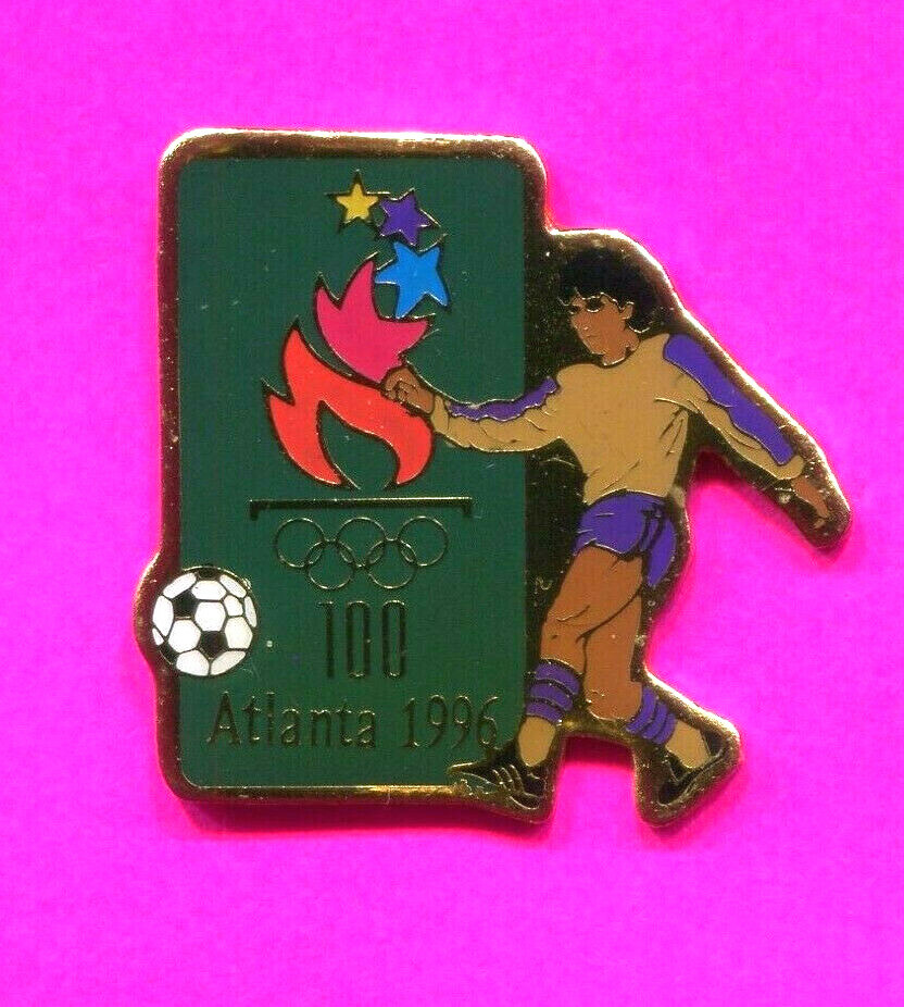 1996 OLYMPIC PIN SOCCER PIN GREEN TORCH PIN #41624 | eBay