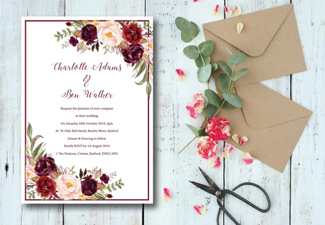Wedding invitations personalised, budget wedding invites, cheap wedding ...