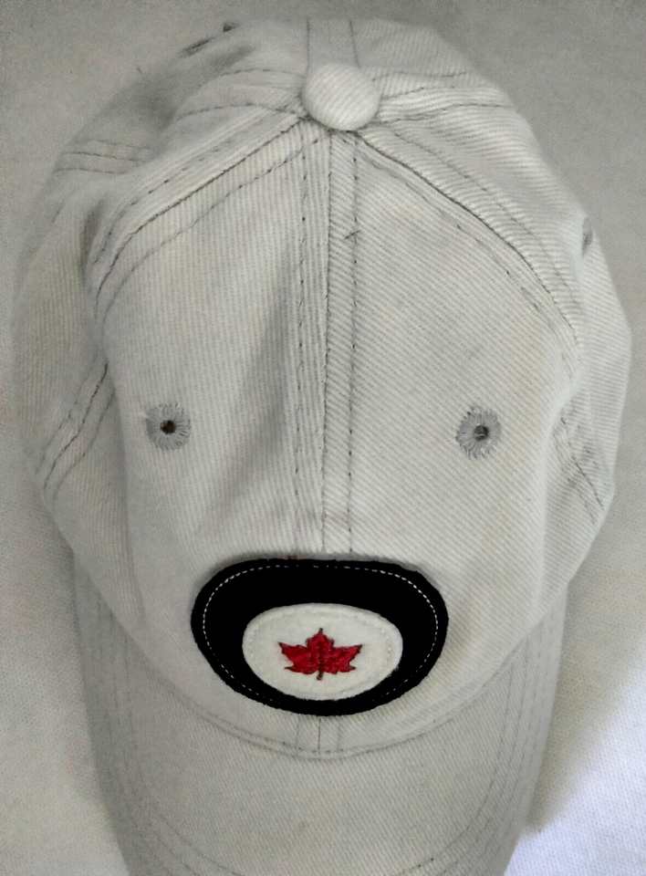 Red Canoe Hat Cap Royal Canadian Air Force Roundel Logo Cream Beige ...