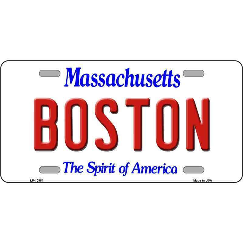 Boston Massachusetts Novelty Metal License Plate Tag LP-10981 | eBay