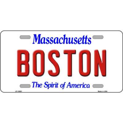 Boston Massachusetts Novelty Metal License Plate Tag LP-10981 | eBay