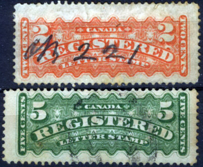 Canada 1875 Registration 2C (Pen Cancel) 5c Used (SC# F1-F2) | eBay