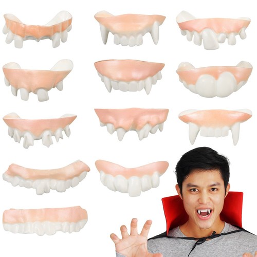 12 Pcs Denture Costume Fangs Tooth Decoration Fake for Halloween | eBay