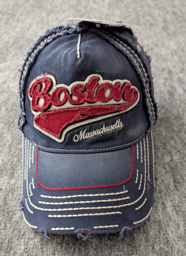 NWT - Robin Ruth Boston Massachusetts Hat Distressed Cap Navy Size OS ...