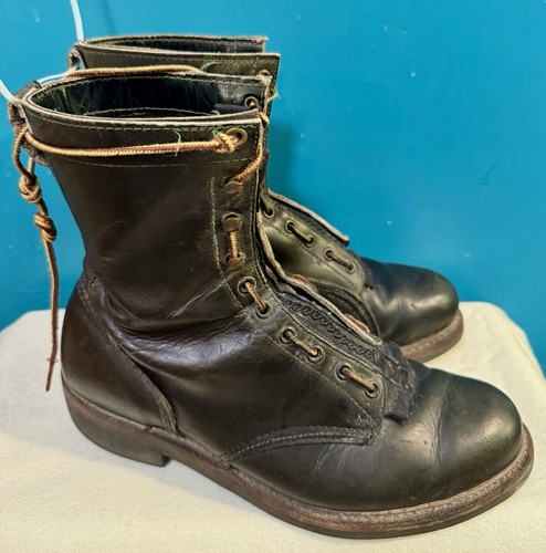 Tactical Military Work Boots Front Zip Leather Combat KNAPP Boots US ...