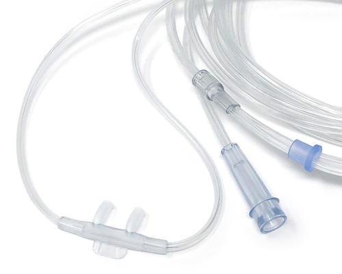 React Curved Lip Tab Nasal Cannula w/ 7 Foot Oxygen Supply Tubing (50 ...