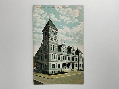 Postcard Manchester, NH - Post Office, View from Street, A-2 | eBay
